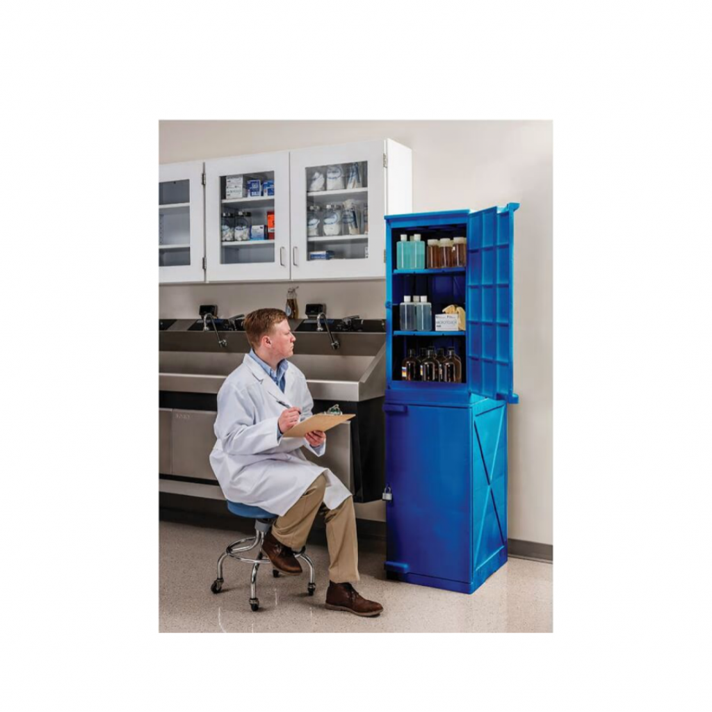 24 Gallon, 4 Shelves, Modular Poly Acid and Corrosive Safety Cabinet ...